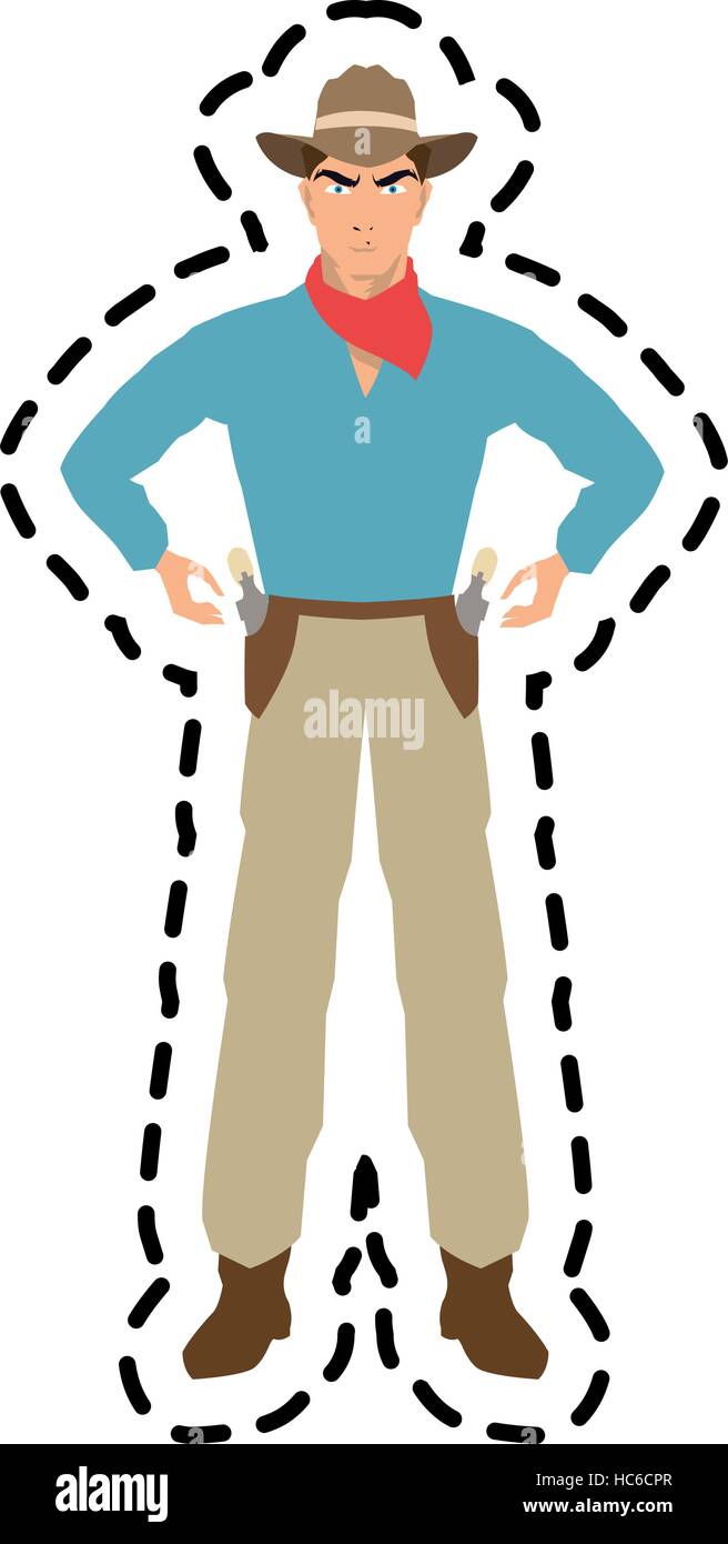 Isolated cowboy cartoon design Stock Vector Image & Art - Alamy