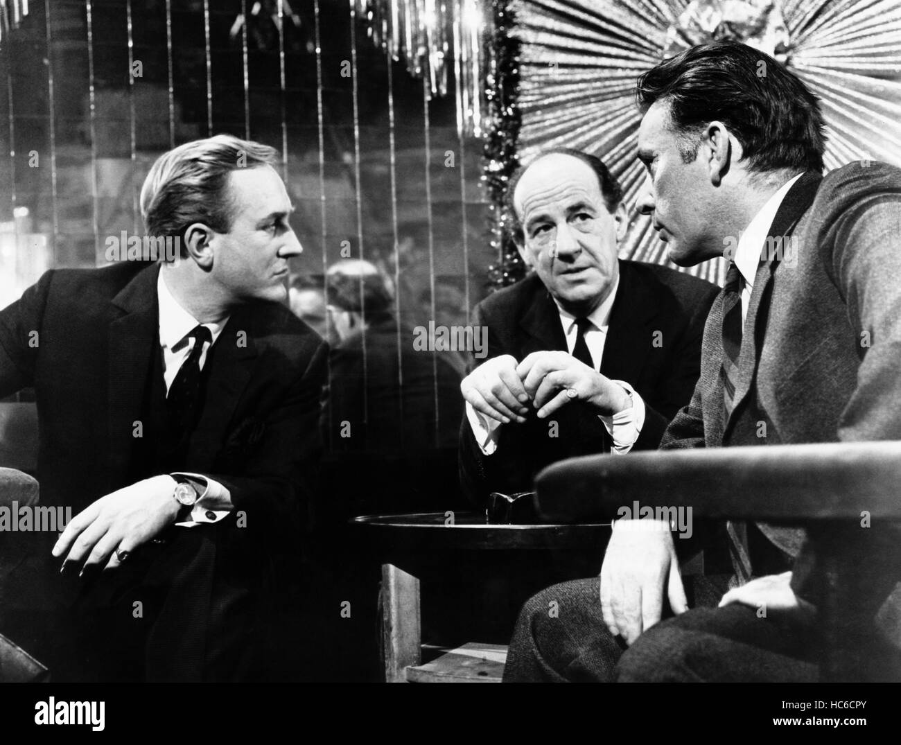 THE SPY WHO CAME IN FROM THE COLD, from left: Robert Hardy, Michael Hordern, Richard Burton ...