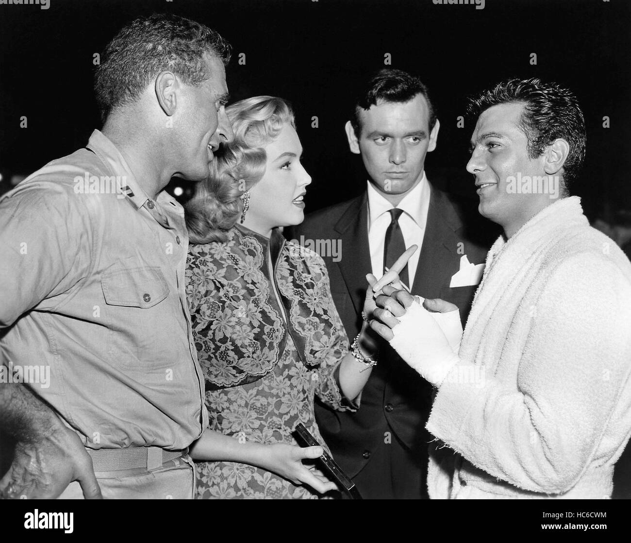 THE SQUARE JUNGLE, Leigh Snowden, David Janssen, Tony Curtis, visited ...