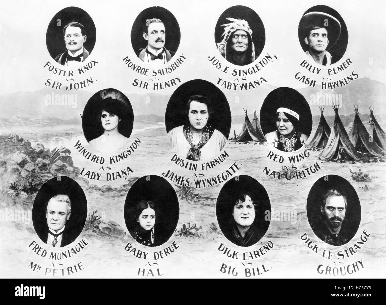 THE SQUAW MAN, top to bottom: Foster Knox, Monroe Salisbury, Joseph ...