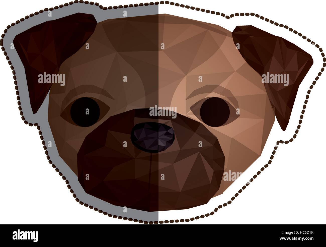 Polygonal dog icon. Animal nature life and fauna theme. Isolated design ...