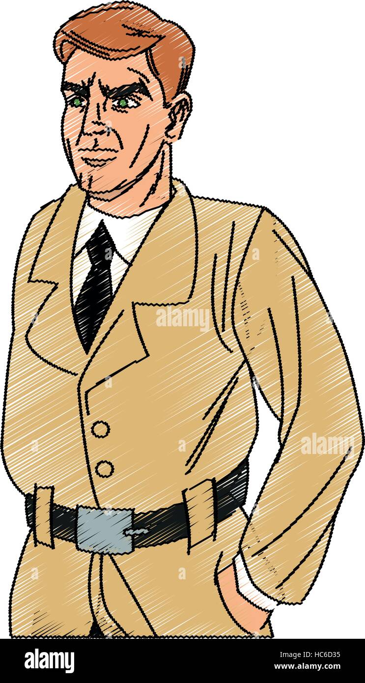 Inspector man cartoon design Stock Vector Image & Art - Alamy