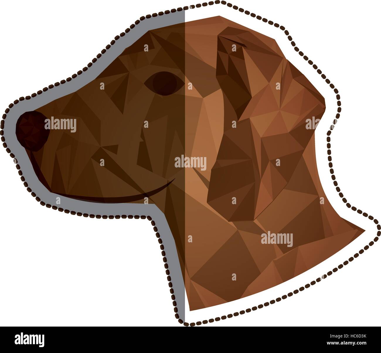 Isolated polygonal dog design Stock Vector Image & Art - Alamy