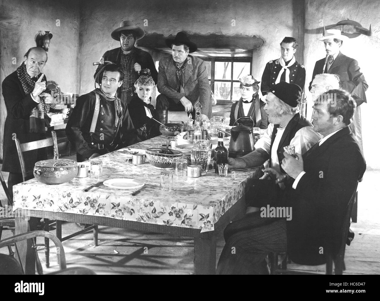 STAGECOACH, John Wayne, Claire Trevor, Donald Meek, Louise Platt, John ...