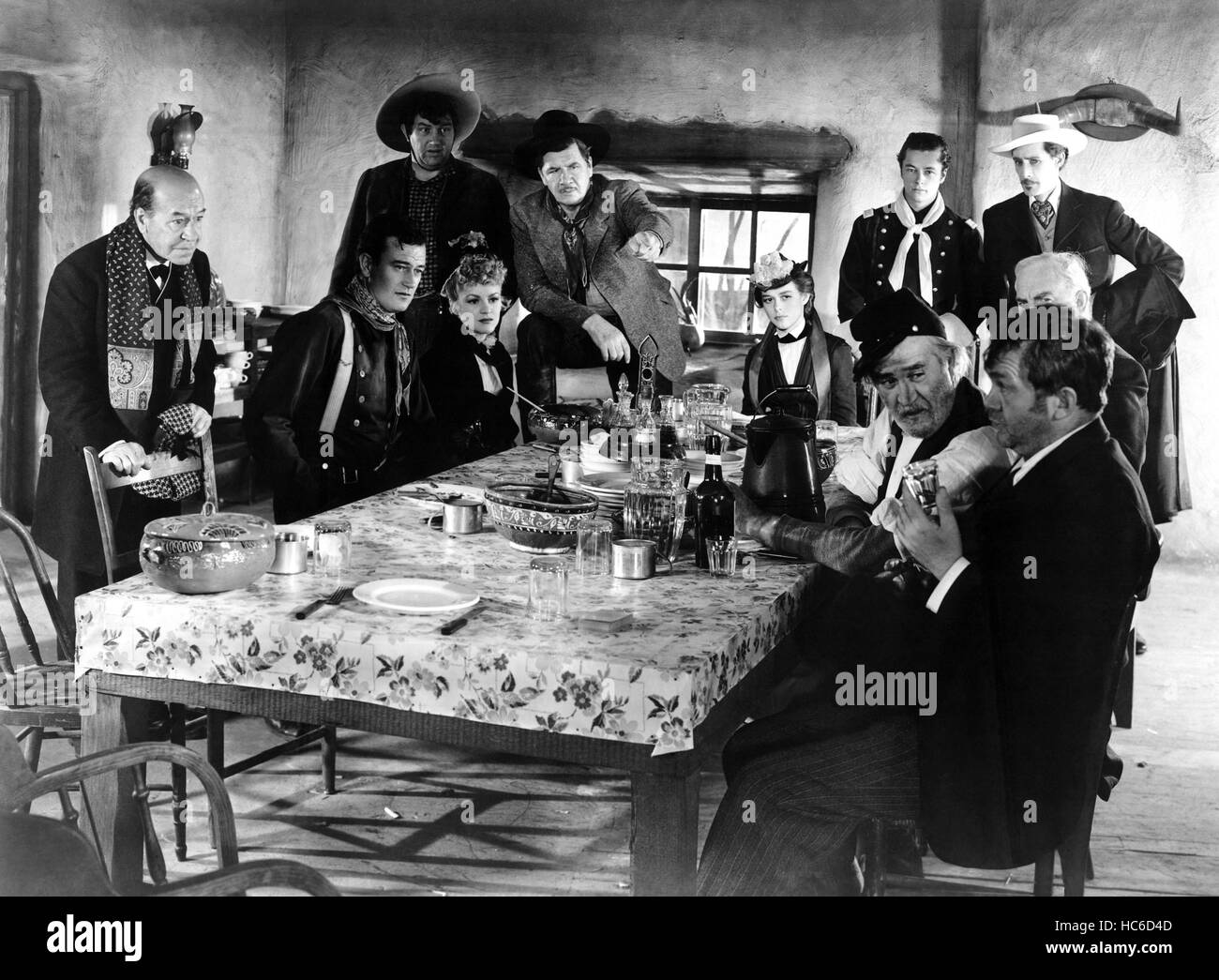 STAGECOACH, Standing, from left: Donald Meek, Andy Devine, George ...