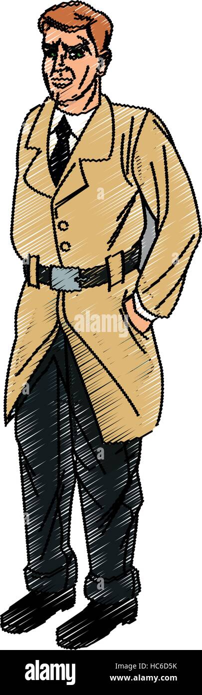 Inspector man cartoon design Stock Vector Image & Art - Alamy