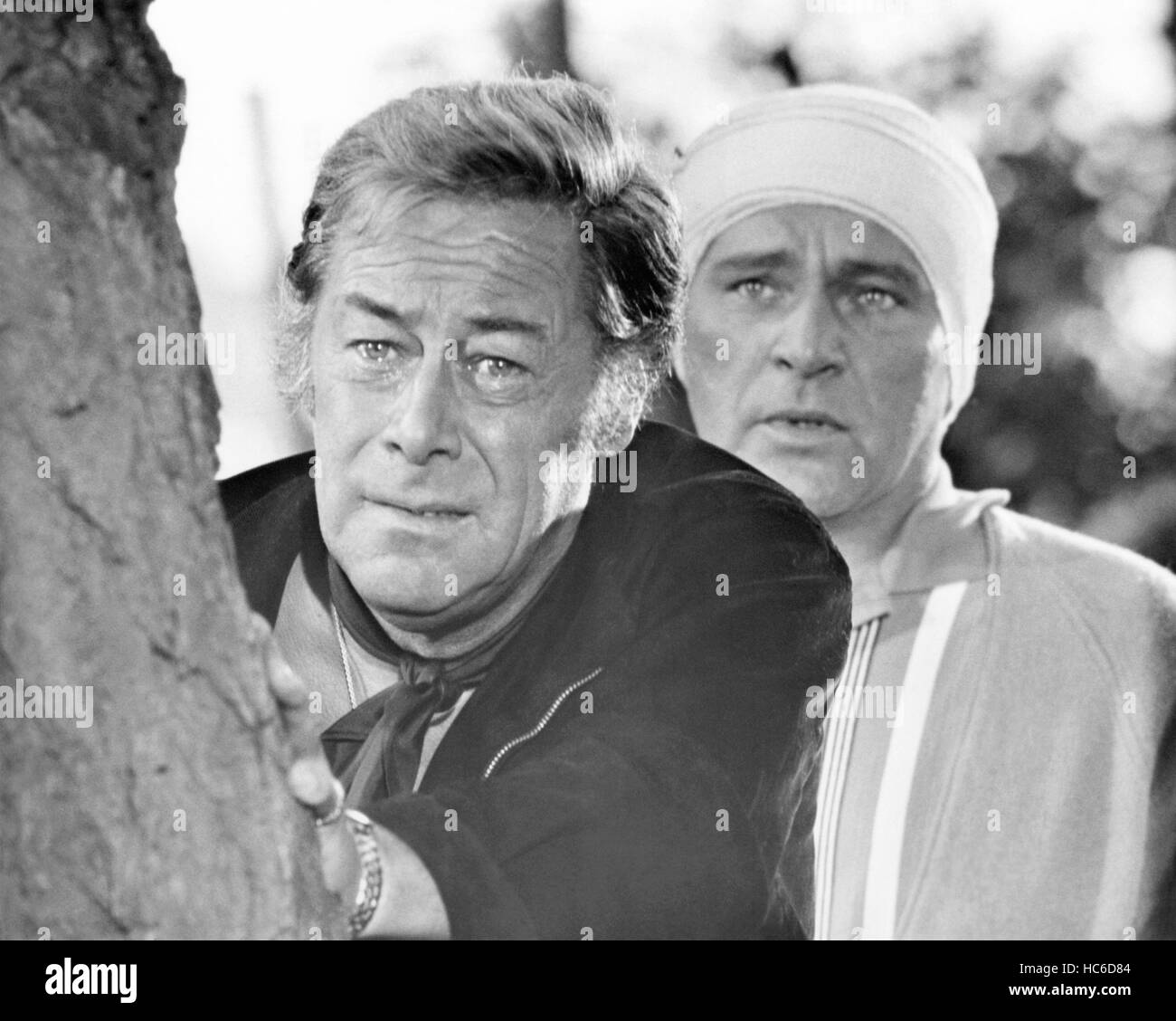STAIRCASE, front to back: Rex Harrison, Richard Burton, 1969. ©20th ...