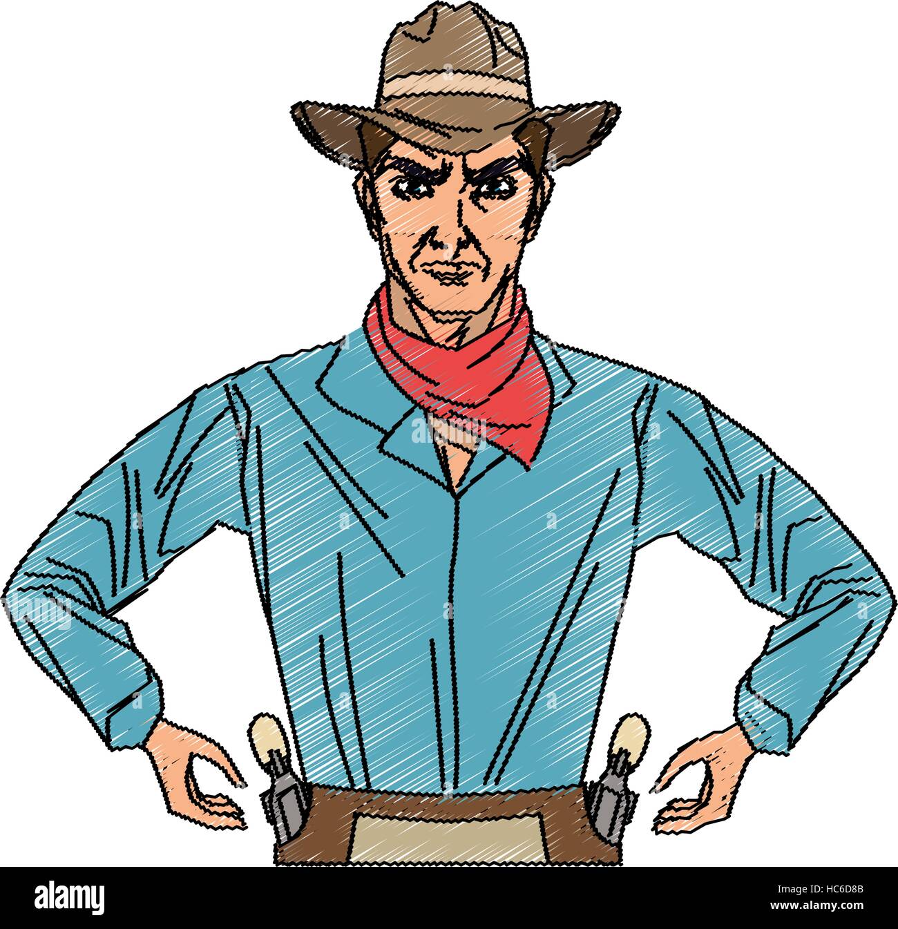 Isolated cowboy cartoon design Stock Vector Image & Art - Alamy