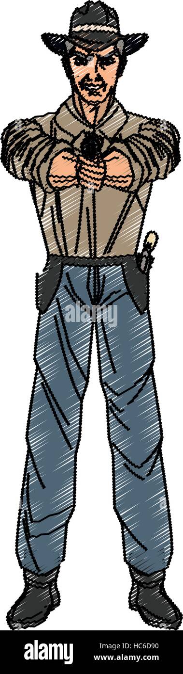 Isolated cowboy cartoon design Stock Vector Image & Art - Alamy