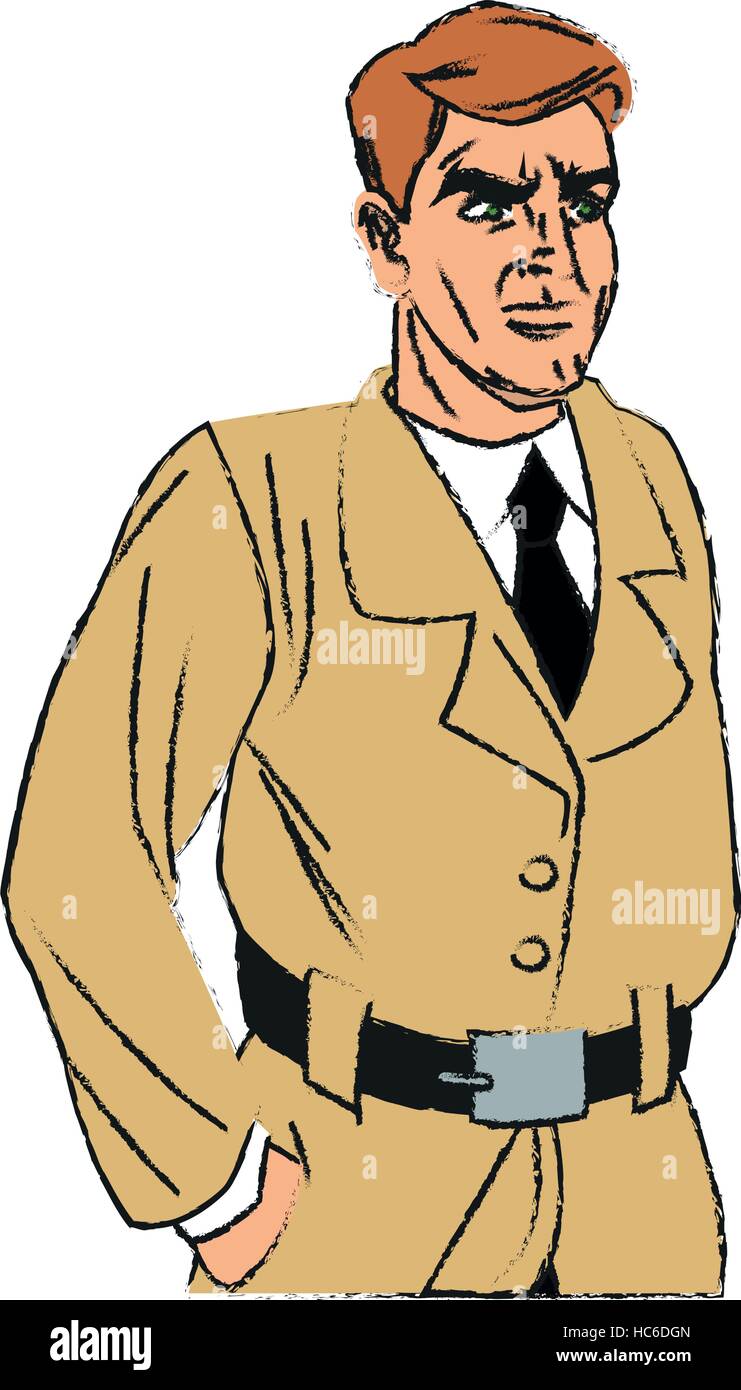 Inspector man cartoon design Stock Vector Image & Art - Alamy
