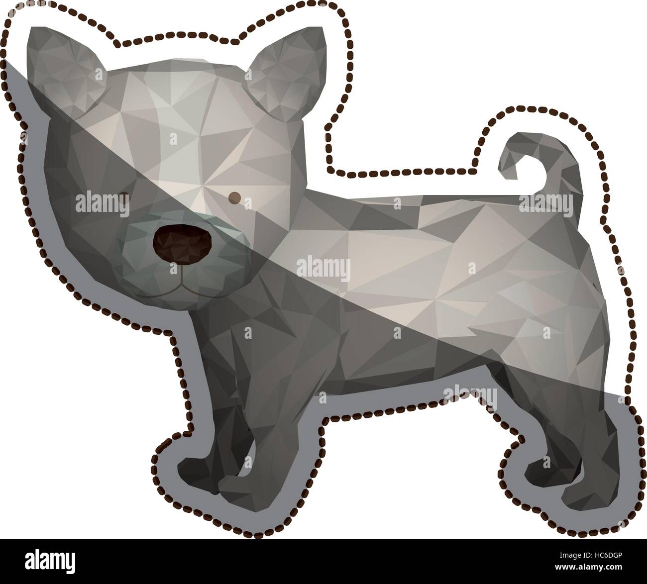 Isolated polygonal dog design Stock Vector Image & Art - Alamy