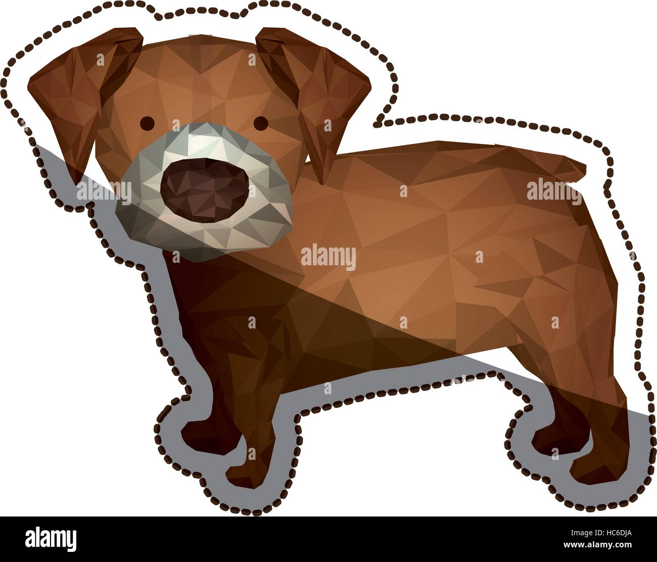 Isolated polygonal dog design Stock Vector Image & Art - Alamy