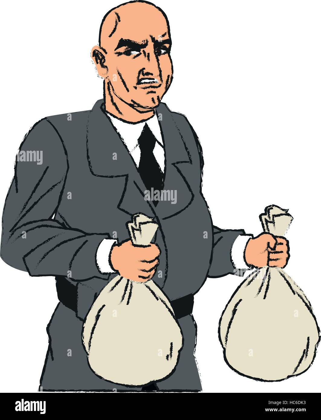 Thief cartoon with money bag design Stock Vector Image & Art - Alamy