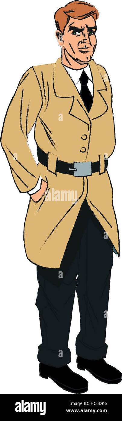 Inspector man cartoon design Stock Vector Image & Art - Alamy