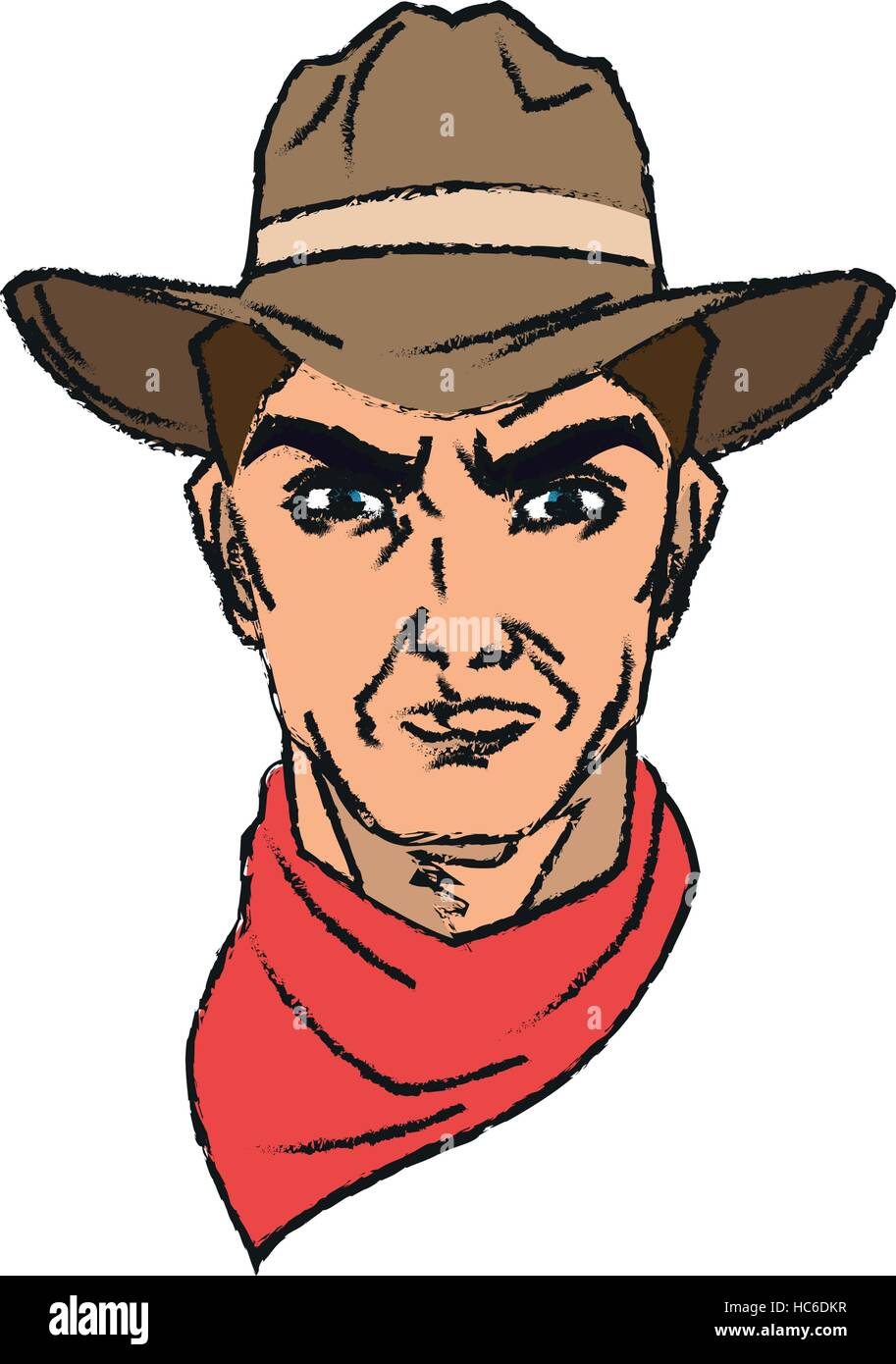 Isolated cowboy cartoon design Stock Vector Image & Art - Alamy