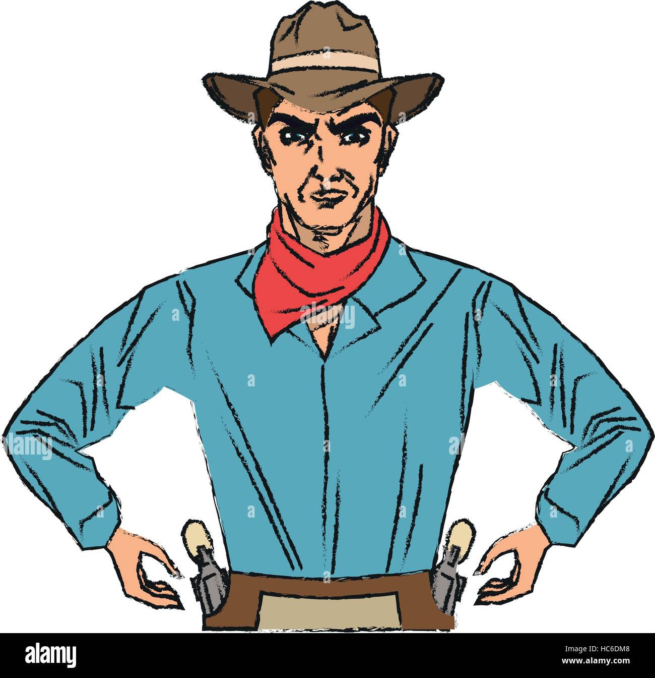 Isolated cowboy cartoon design Stock Vector Image & Art - Alamy
