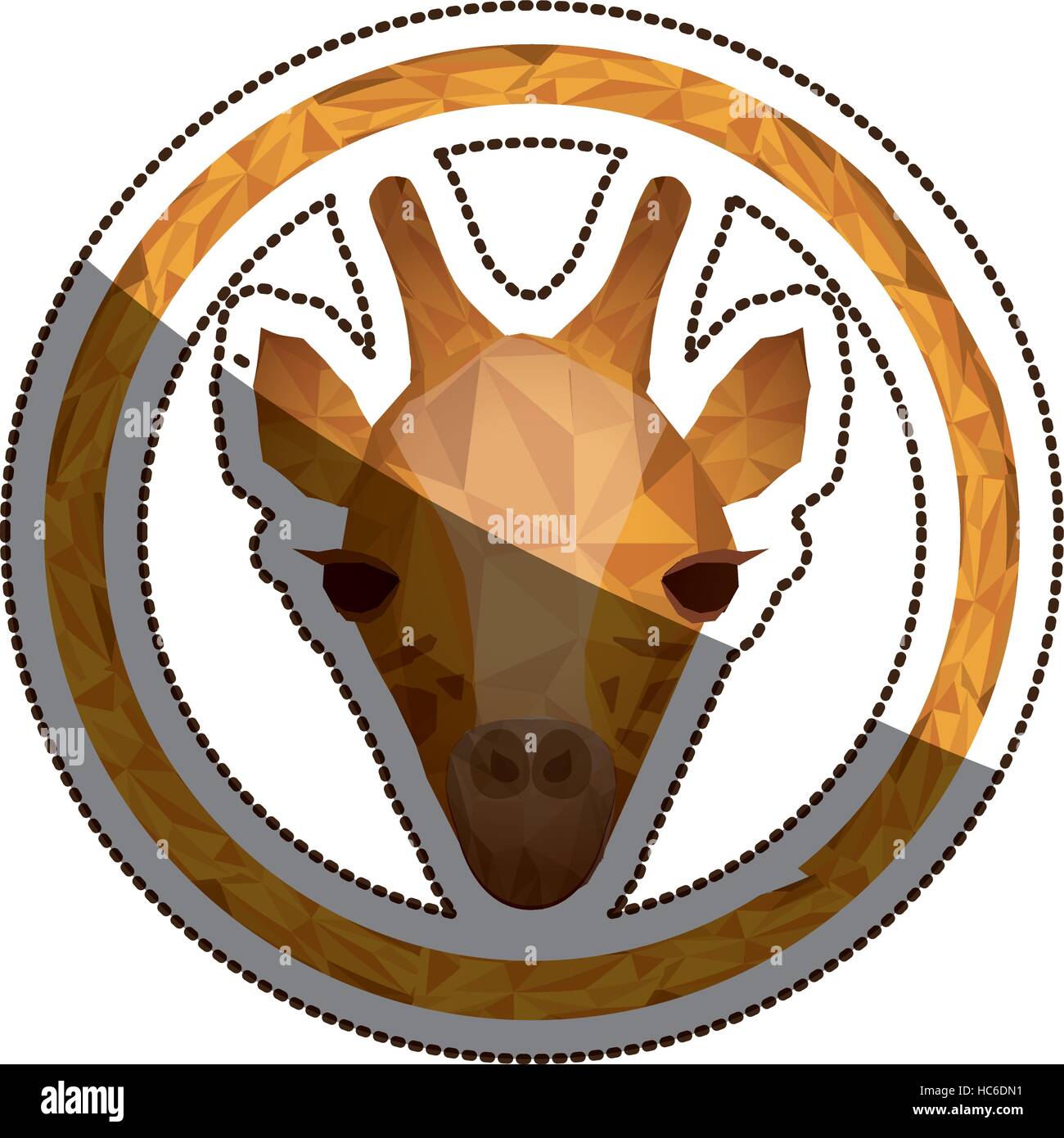 Isolated polygonal giraffe design hi-res stock photography and images ...