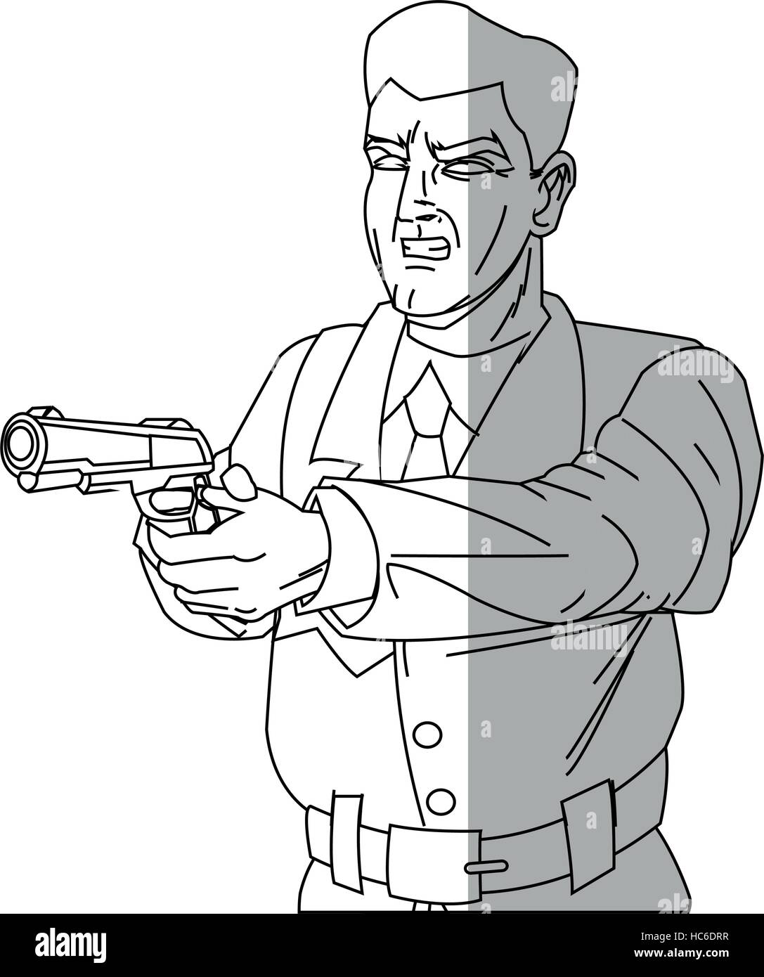Isolated man cartoon with gun design Stock Vector Image & Art - Alamy