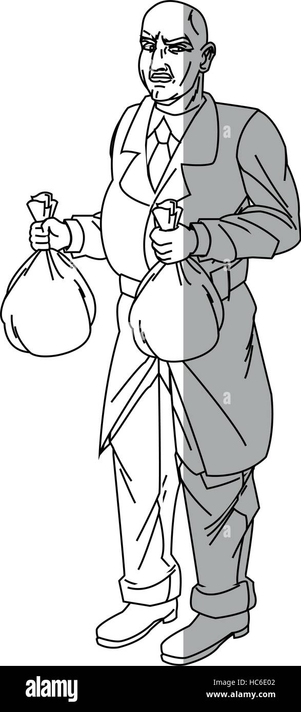 Thief cartoon money bag design hi-res stock photography and images - Alamy