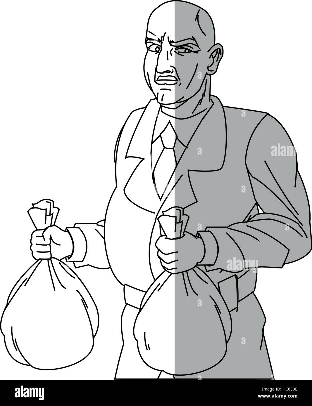 Thief cartoon money bag design hi-res stock photography and images - Alamy