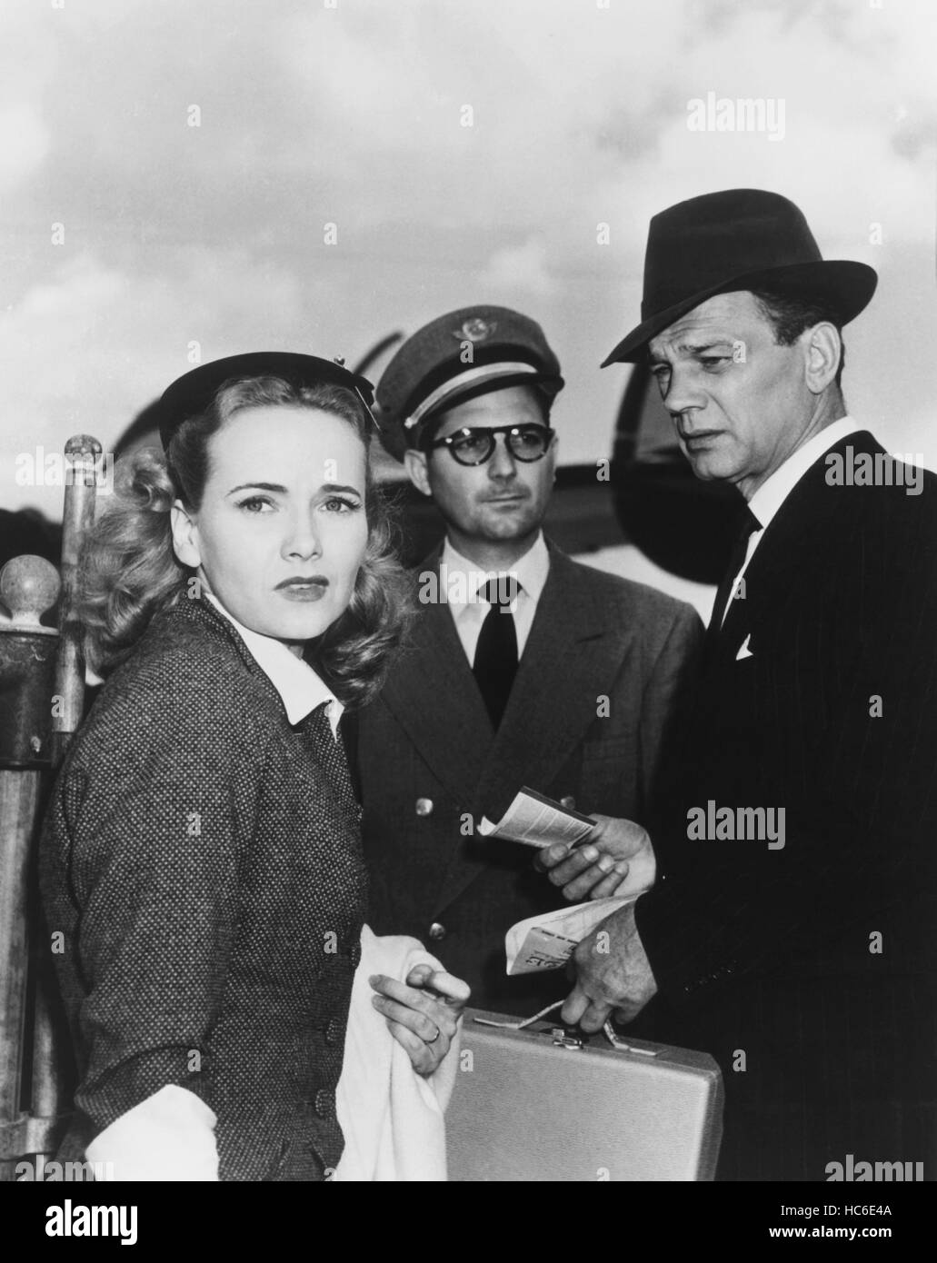 THE STEEL TRAP, from left, front, Teresa Wright, Joseph Cotten, 1952 ...