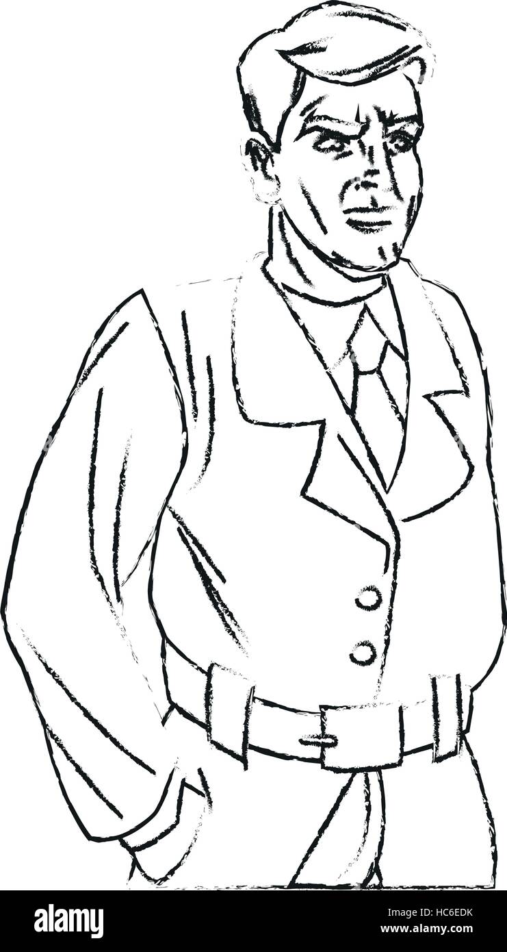 Inspector man cartoon design Stock Vector Image & Art - Alamy