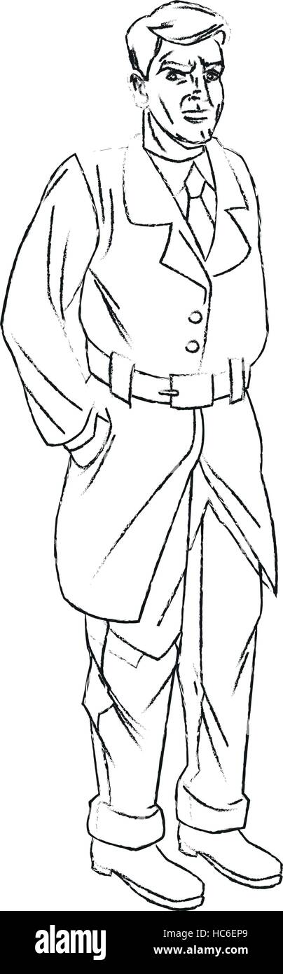 Inspector man cartoon design Stock Vector Image & Art - Alamy