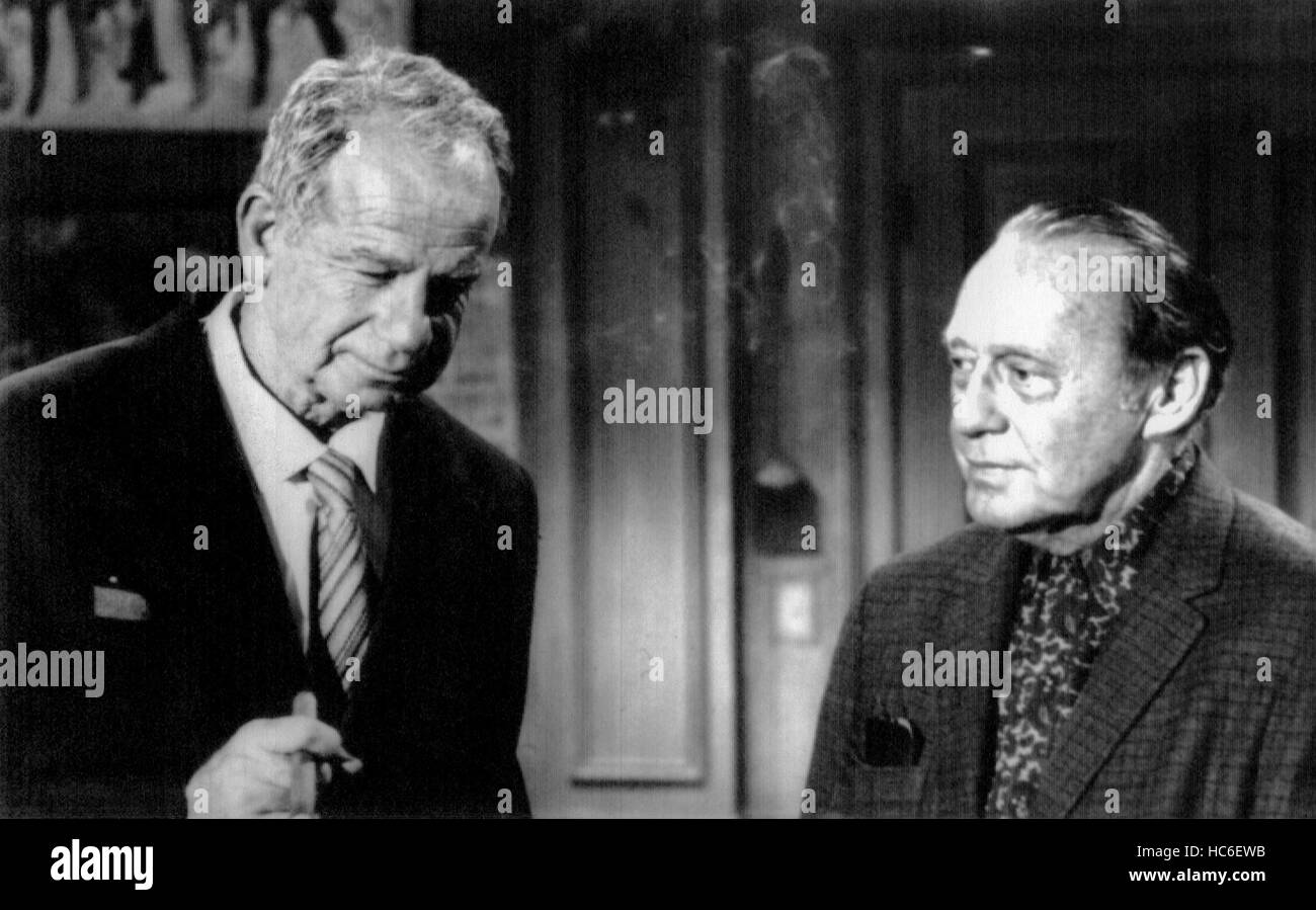 THE SUNSHINE BOYS, Walter Matthau, Jack Benny, in rehearsal, before ...