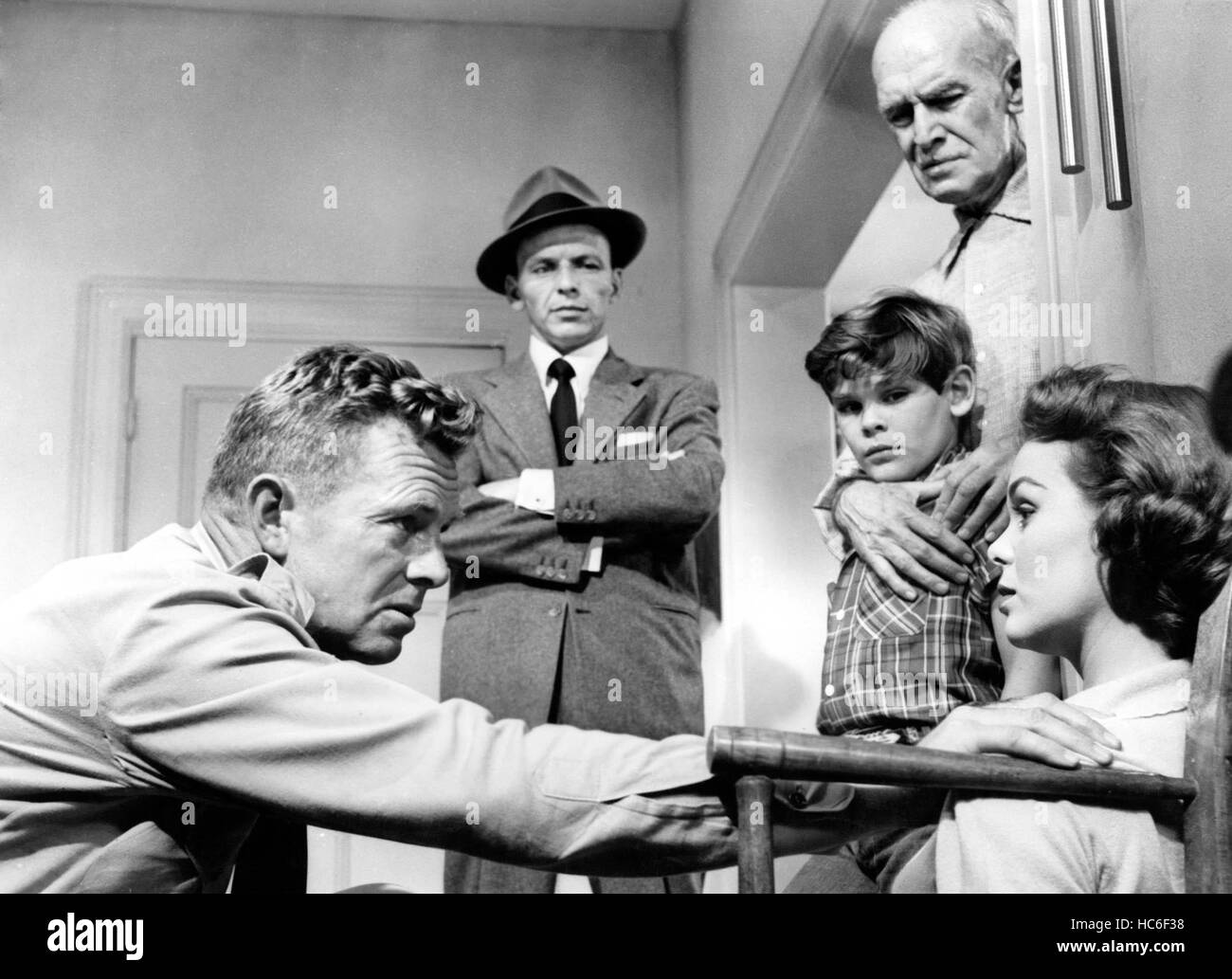 SUDDENLY, Sterling Hayden, Frank Sinatra, Kim Charney, James Gleason ...