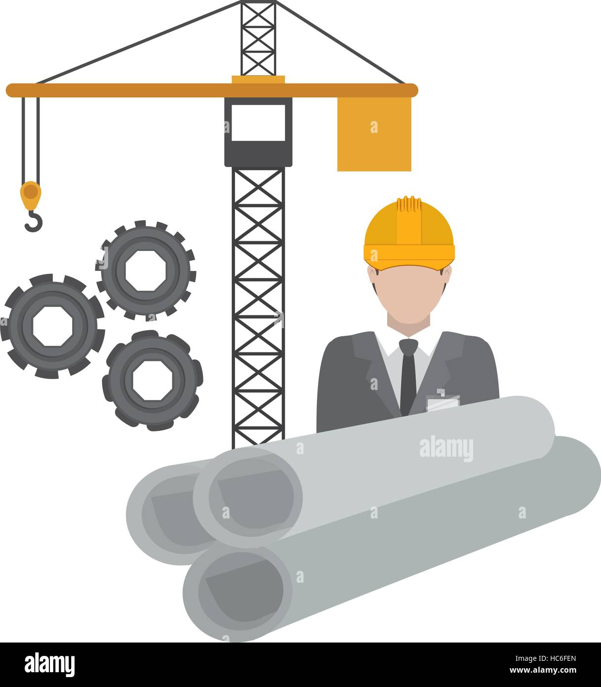 Isolated crane of construction design Stock Vector Image & Art - Alamy