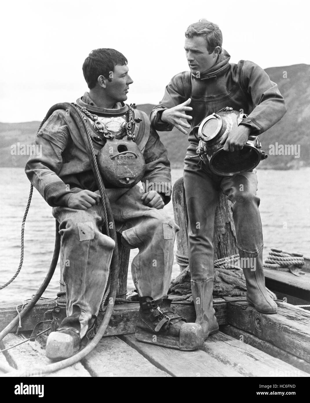 SUBMARINE X-1, from left: David Sumner, James Caan, 1969 Stock Photo ...