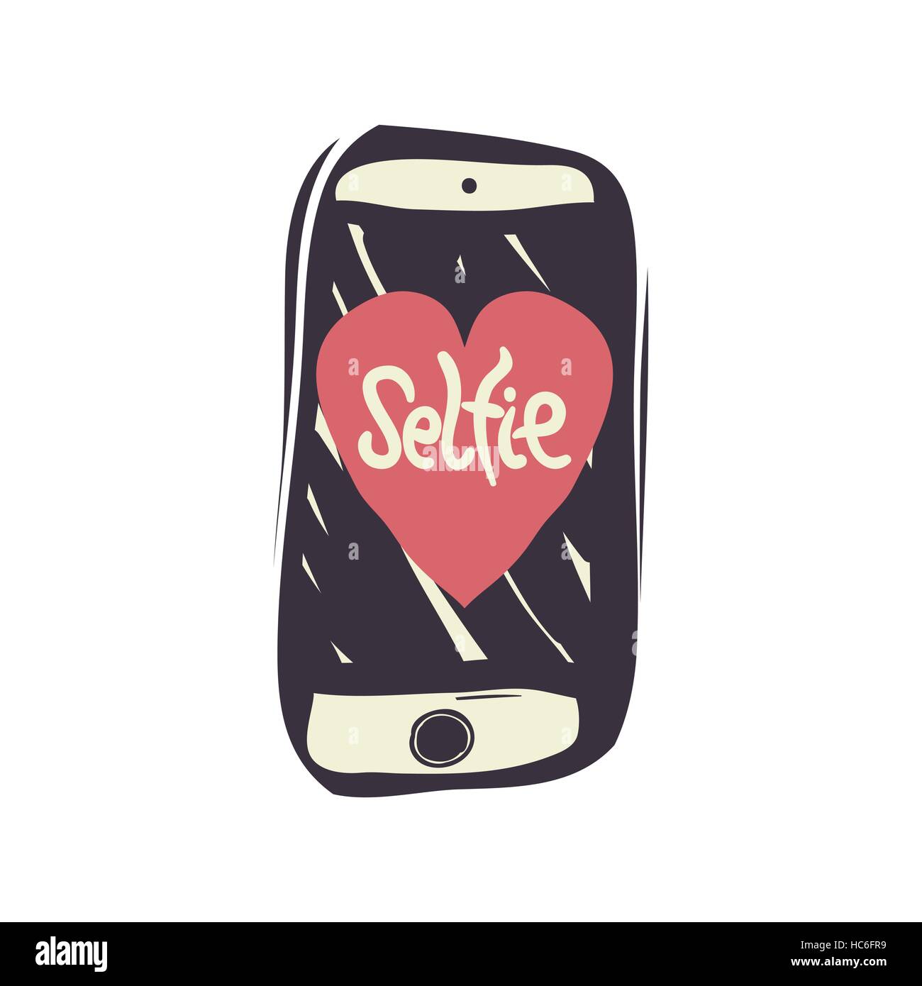 Vector phone selfie Cut Out Stock Images & Pictures - Alamy