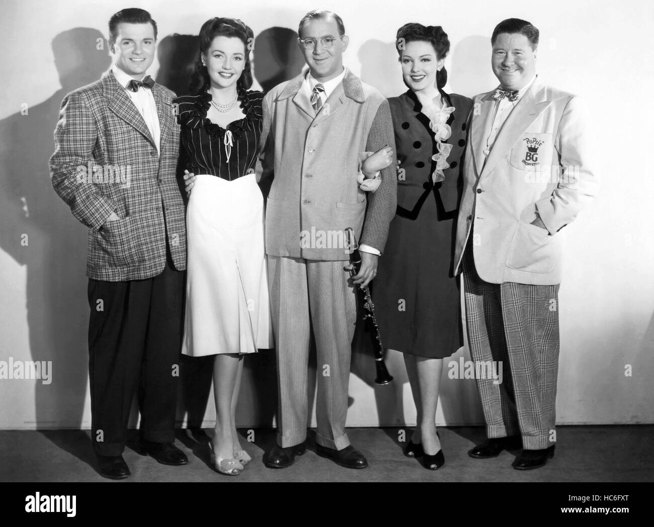 SWEET AND LOW-DOWN, from left: James Cardwell, Lynn Bari, Benny Goodman ...