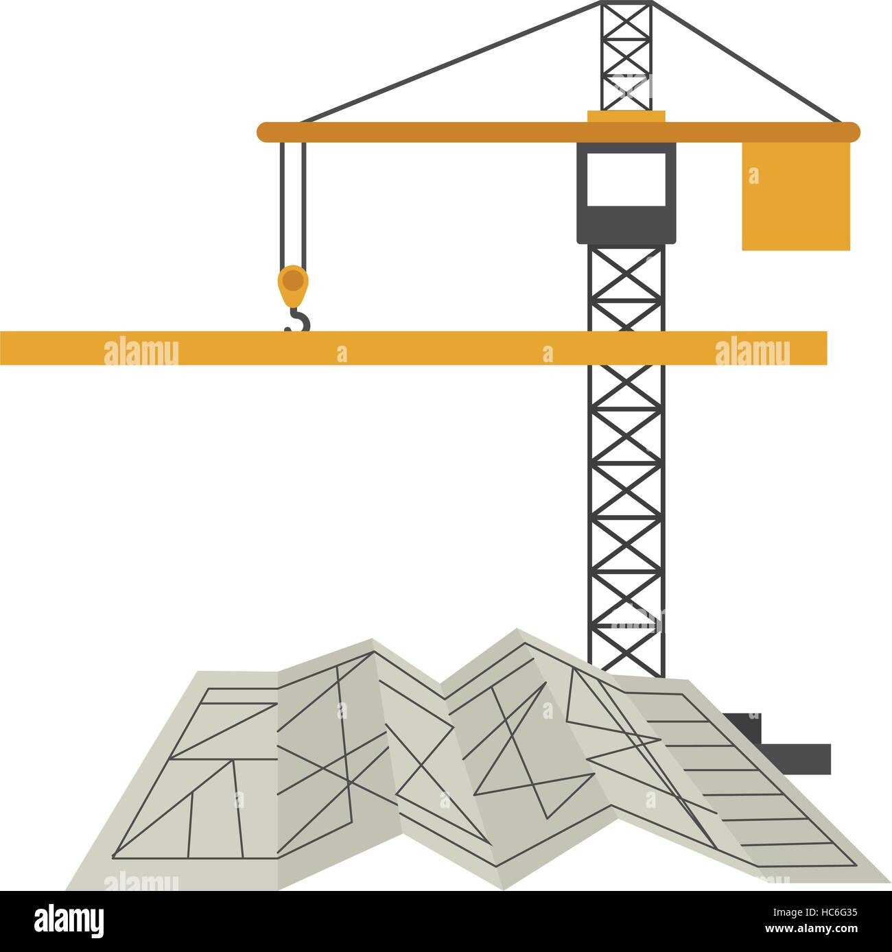 Isolated crane of construction design Stock Vector Image & Art - Alamy