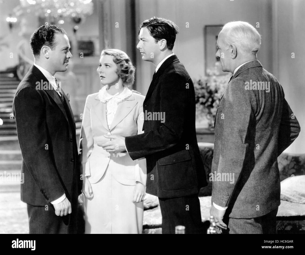 SWORN ENEMY, from left: Harvey Stephens, Florence Rice, Robert Young ...