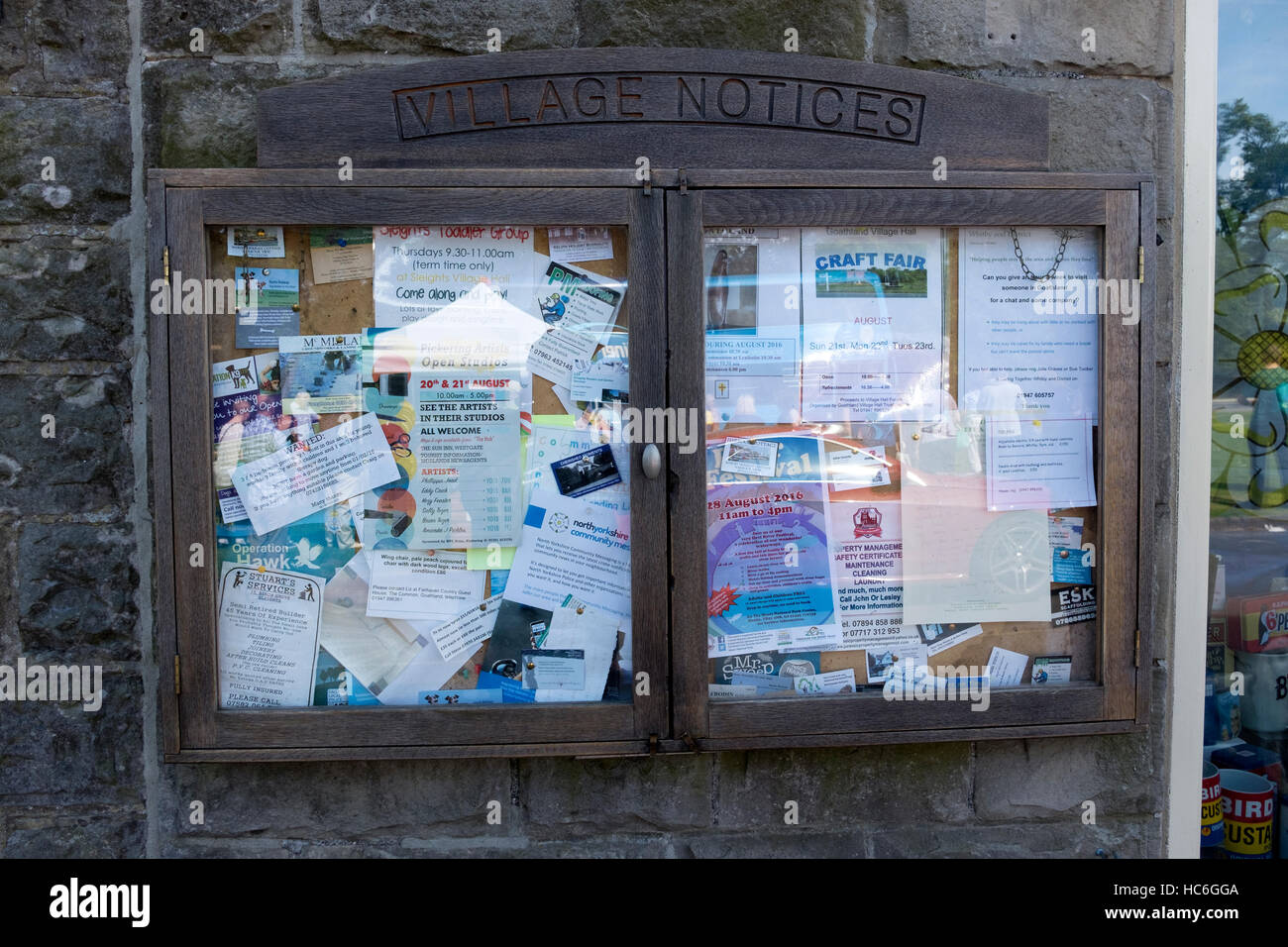 Village Notice Board Stock Photo - Alamy