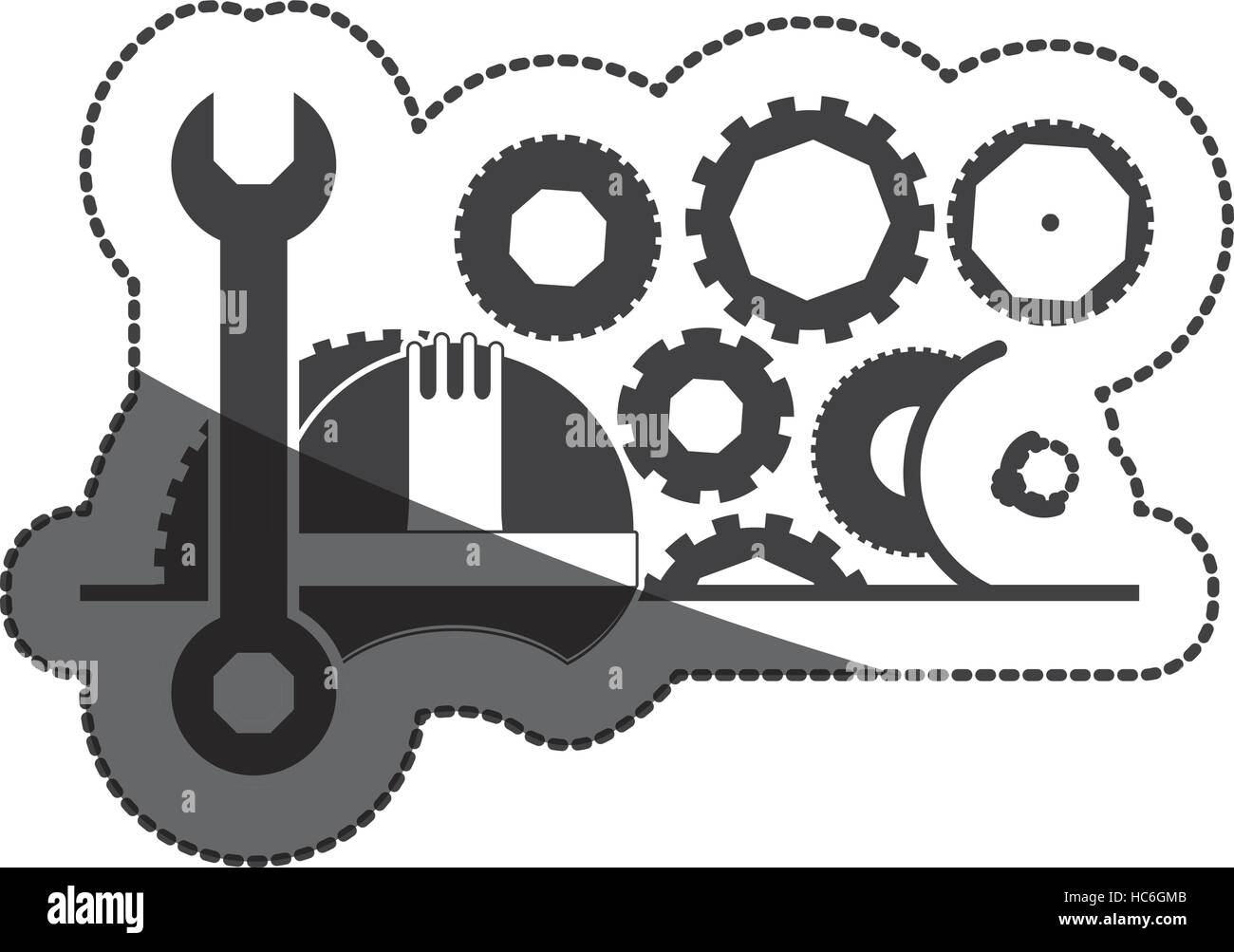 Isolated wrench and gears design Stock Vector Image & Art - Alamy
