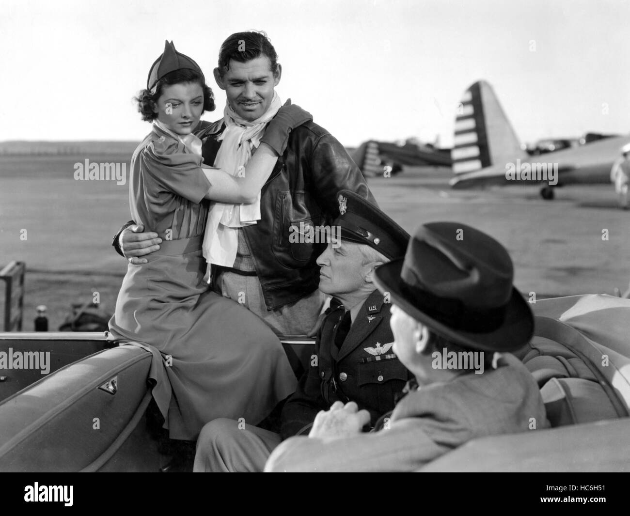 TEST PILOT, Myrna Loy, Clark Gable, Samuel S. Hinds, Lionel Barrymore ...