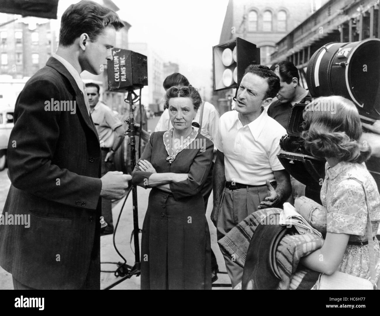 TERESA, from left: John Ericson, Patricia Collinge, director Fred ...