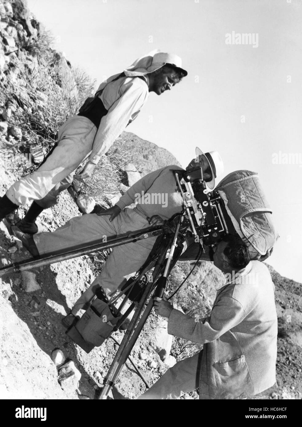 TEN TALL MEN, from left, Burt Lancaster, director Willis Goldbeck ...