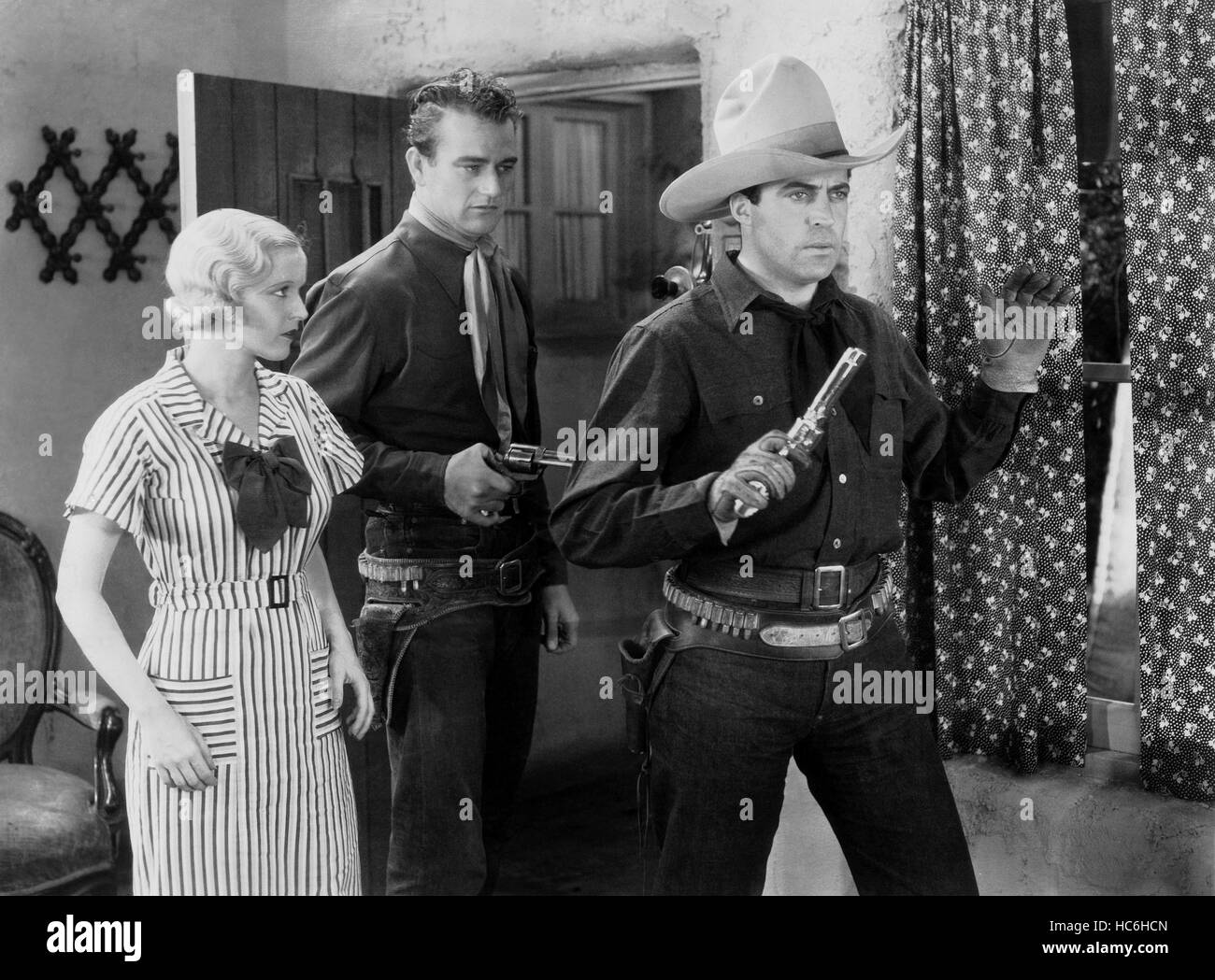 TEXAS TERROR, from left, Lucille Browne, John Wayne, LeRoy Mason, 1935 ...