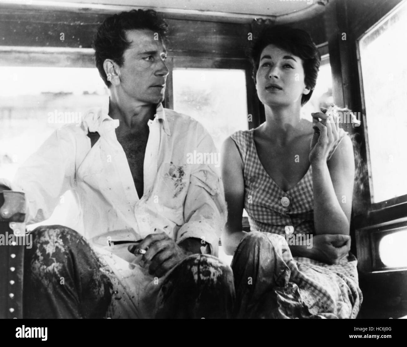 THIS ANGRY AGE, from left: Richard Conte, Silvana Mangano, 1957 Stock ...