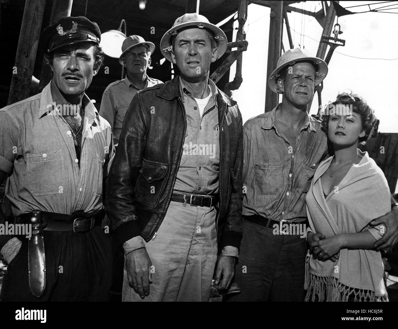 THUNDER BAY, Gilbert Roland, Jay C. Flippen, James Stewart, Dan Duryea ...
