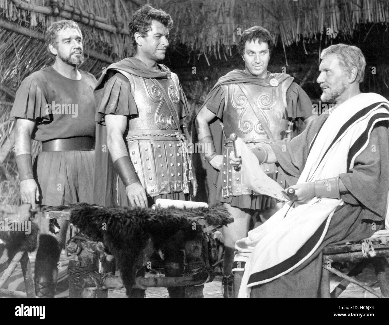THE 300 SPARTANS, standing from left: Robert Brown, Richard Egan, John ...