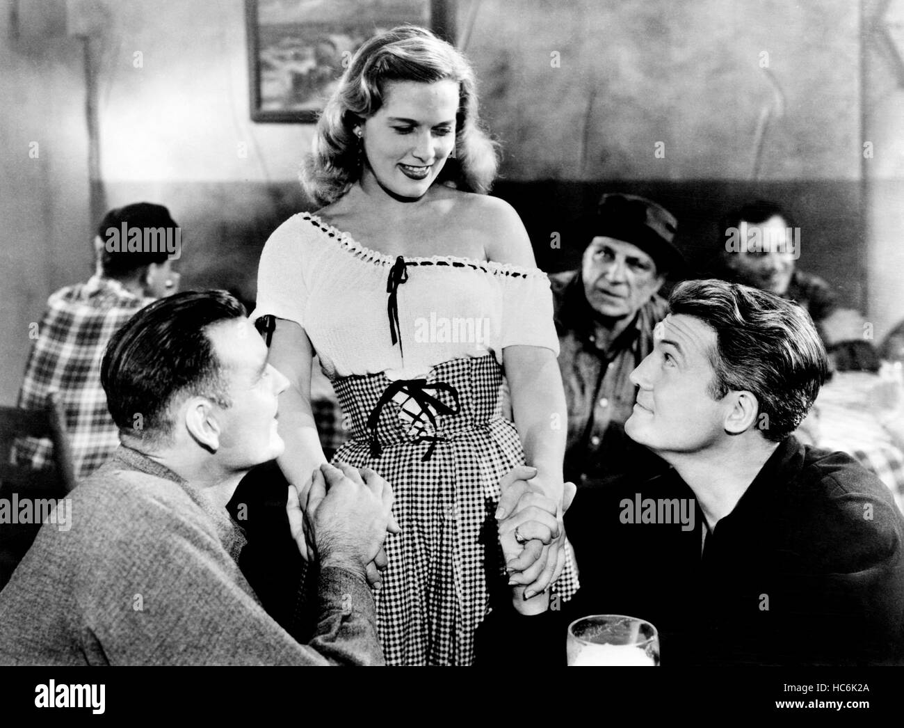 THUNDER IN THE PINES, from left, Ralph Byrd, Denise Darcel, George ...