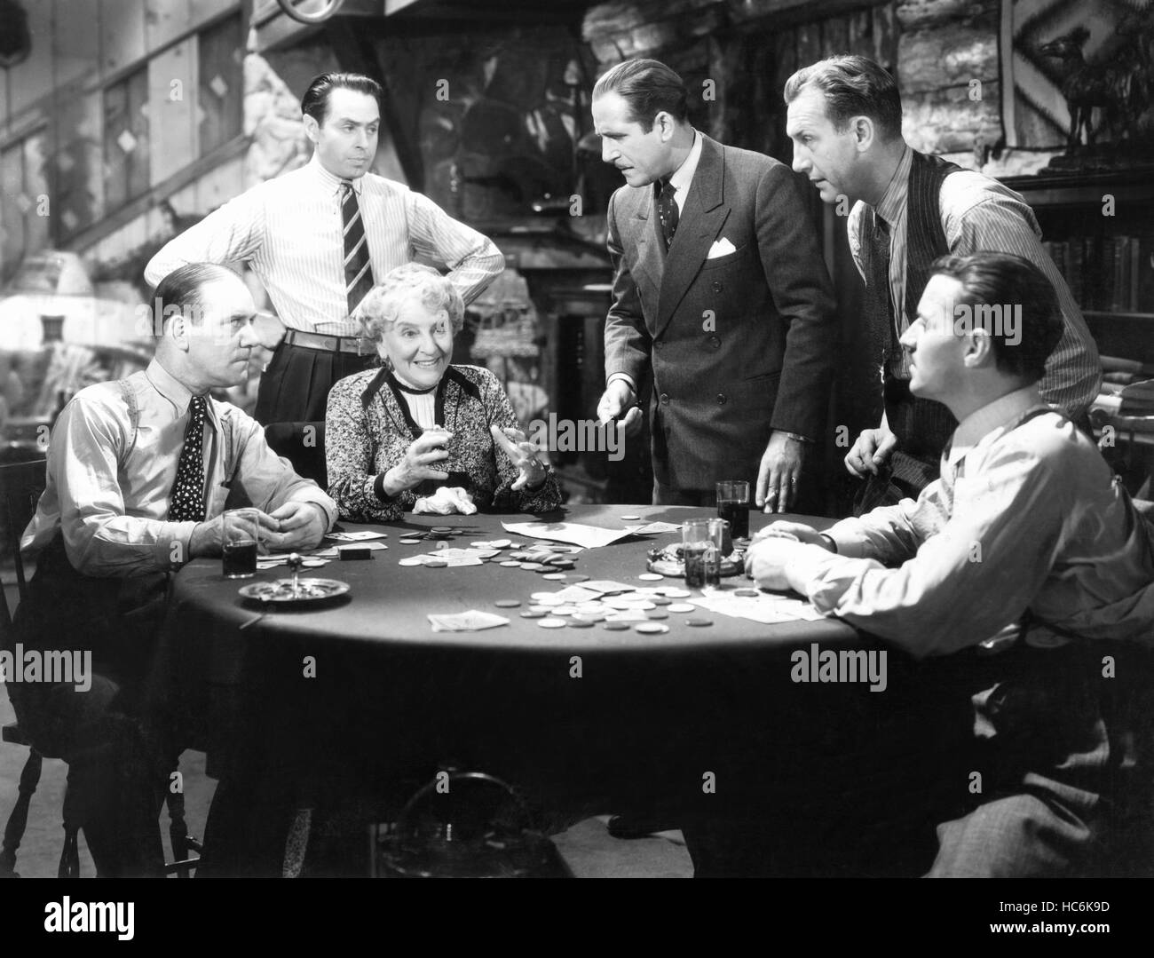 THREE KIDS AND A QUEEN, from left: Tom Dugan, May Robson, Noel Madison ...