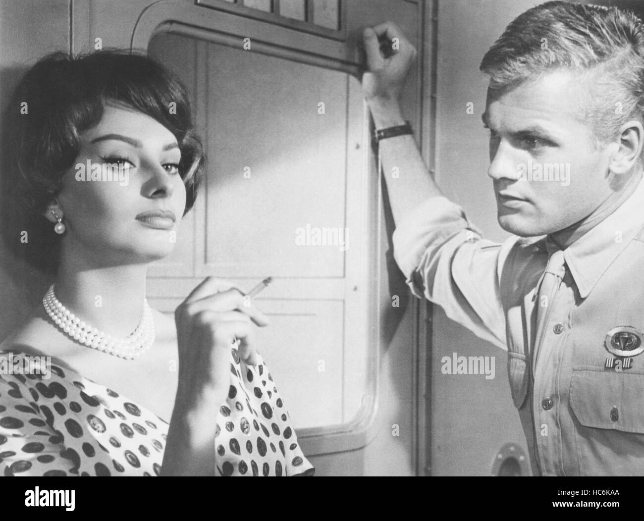 THAT KIND OF WOMAN, from left: Sophia Loren, Tab Hunter, 1959 Stock ...