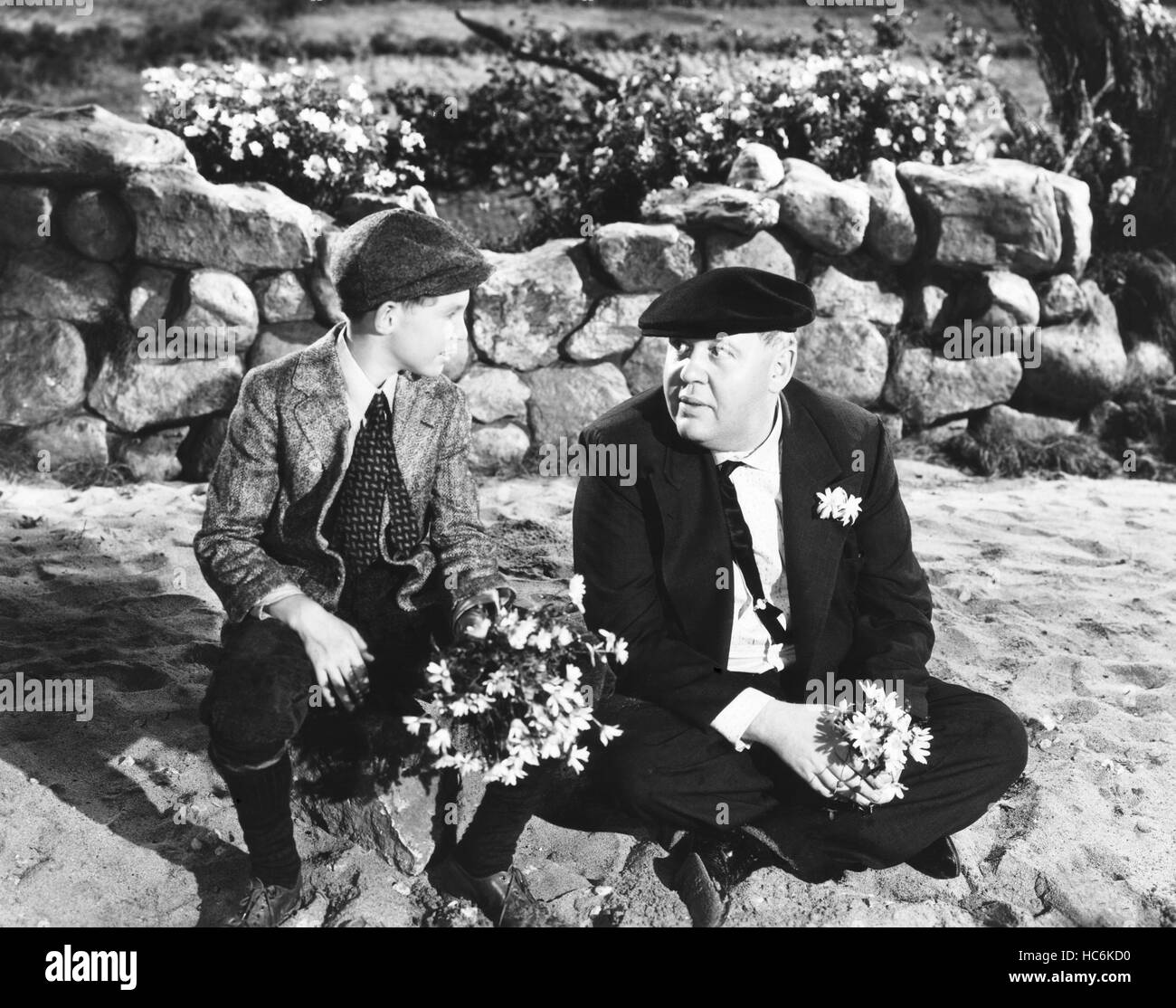 THIS LAND IS MINE, from left: John Donat, Charles Laughton, 1943 Stock ...
