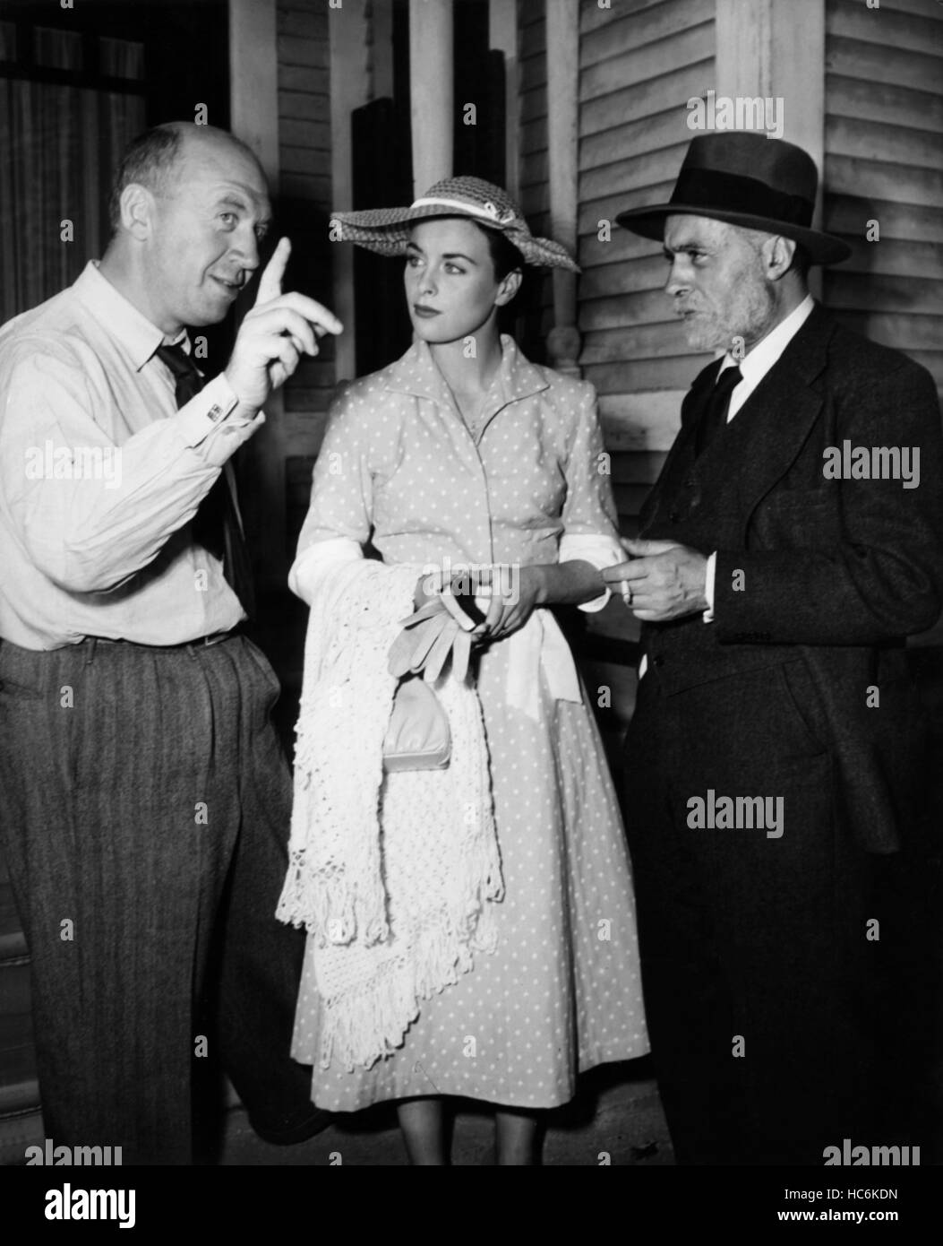 THE 13TH LETTER, from left, director Otto Preminger, Constance Smith ...