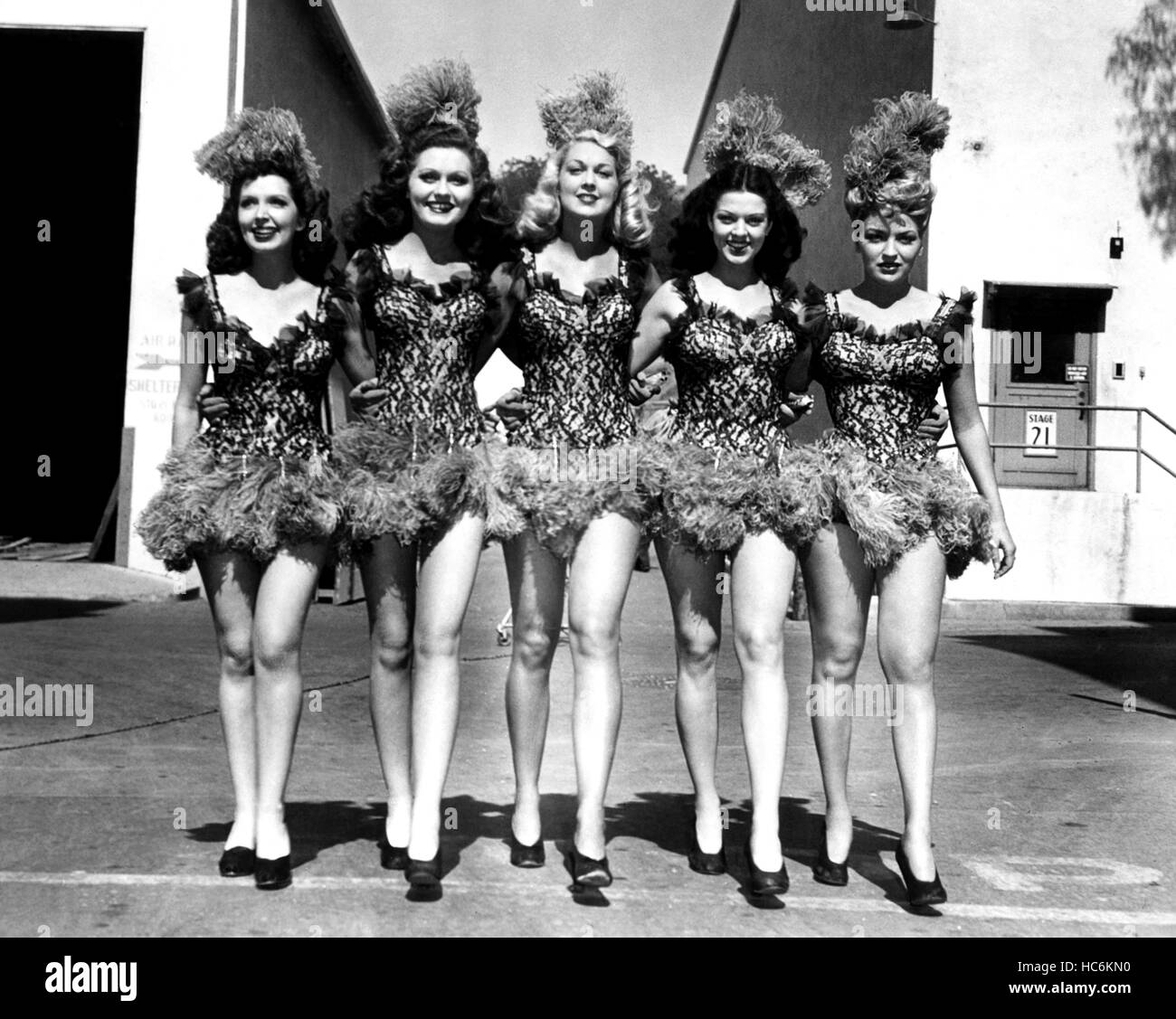 THIS LOVE OF OURS, from left, chorines Jane 'Poni' Adams, Kathleen O ...